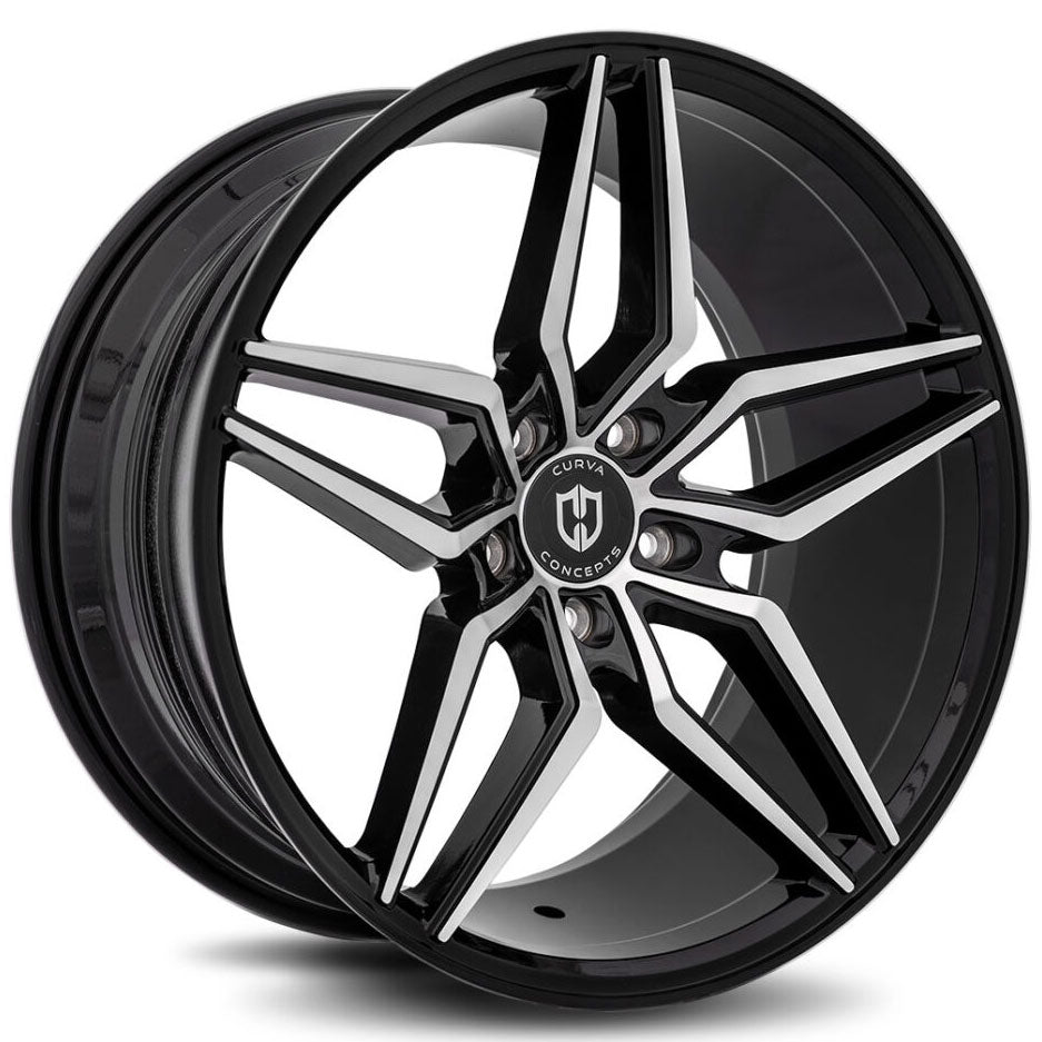 Curva Concepts C25 20X8.5 35mm Gloss Black Machined Face – TFS Wheels