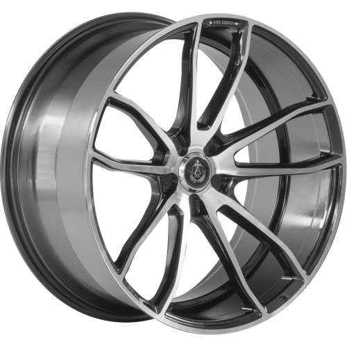 Axe EX33 22x9 +35mm Gloss Black with Machined Spoke Faces and Outer Lip Ring – TFS Wheels