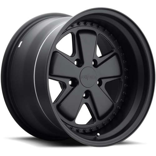 Rotiform Forged FUC 18x9 +35mm Matte Black with a Step Lip and Matte Black Barrel with Exposed ...