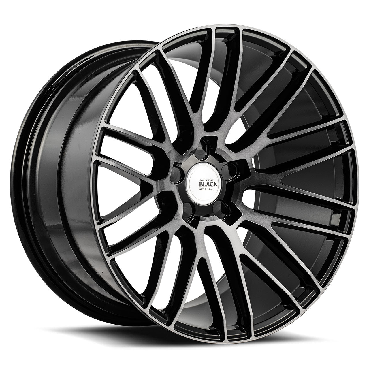 Savini BM13 20X11 15mm Gloss Black Machined Face w/Double Dark Tint ...