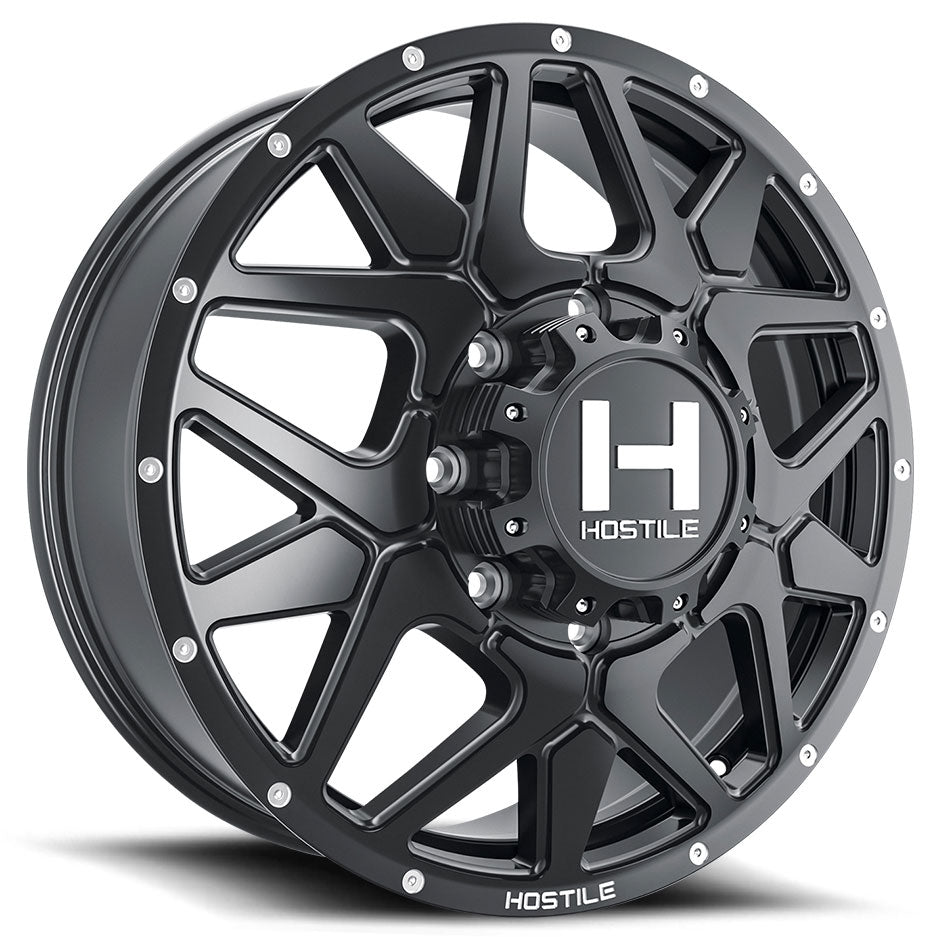 Hostile H402 DIABLO-F 22x8.25 123mm Satin Black – TFS Wheels