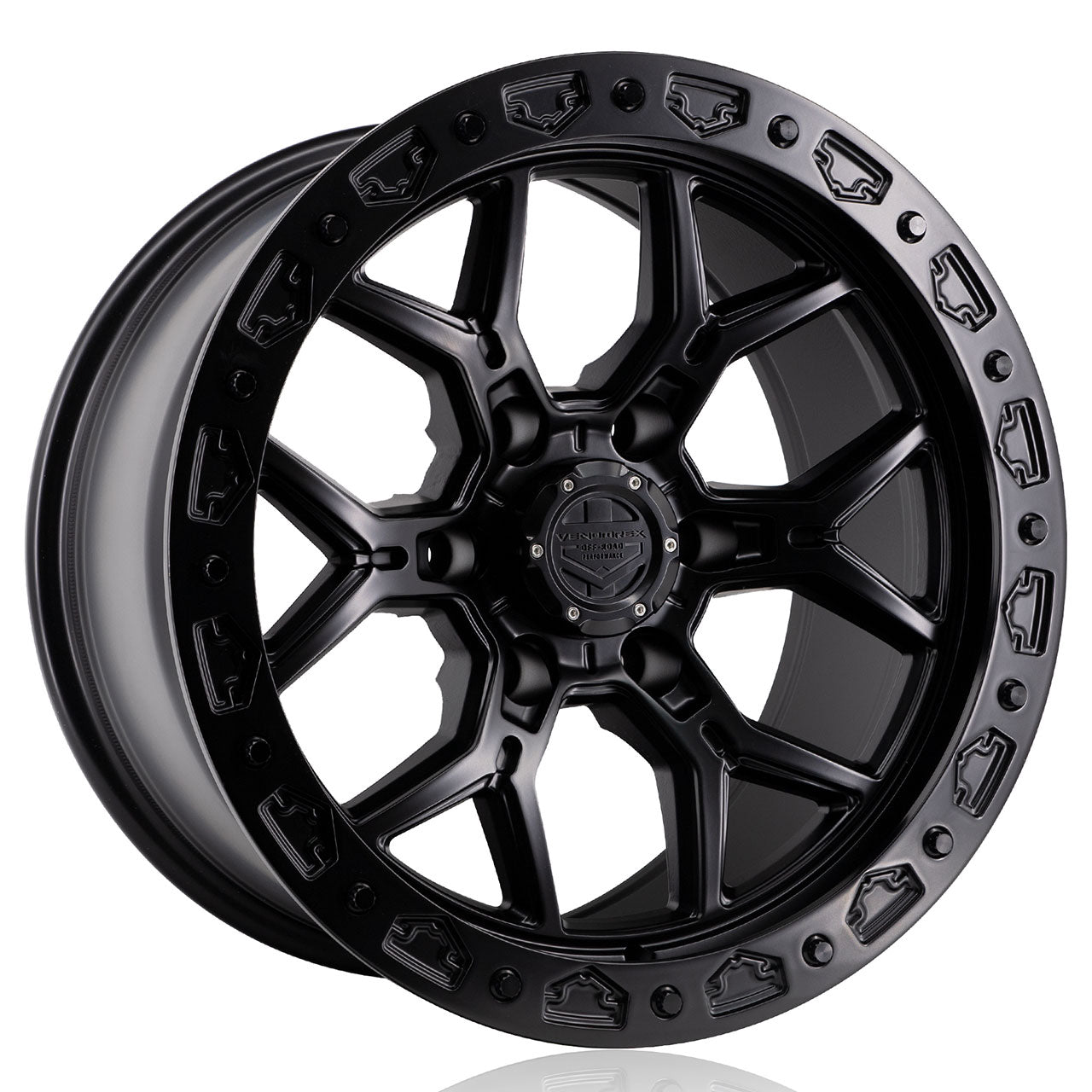 Venomrex VR-601(BL) 17x9 0mm Satin Black with Satin Black Bead Lock ...