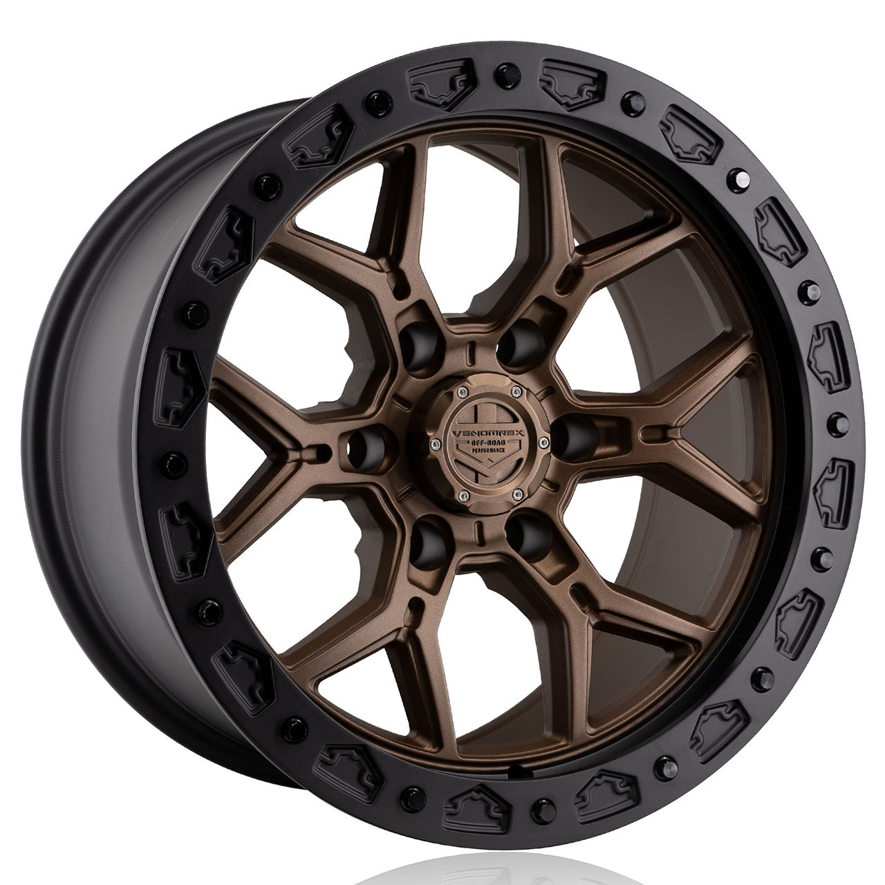 Venomrex VR-601(BL) 17X9 0mm Bronze w/Matte Black Beadlock – TFS Wheels
