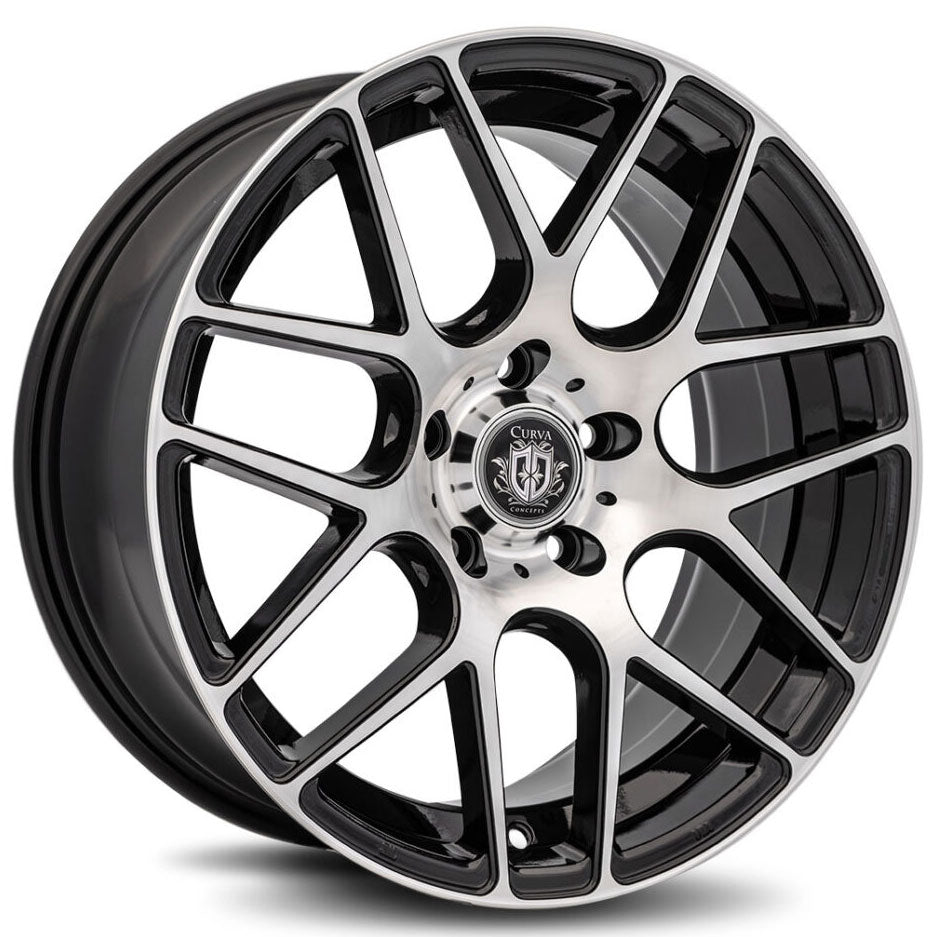 Curva Concepts C7 18x8 35mm Gloss Black Machined Face – TFS Wheels