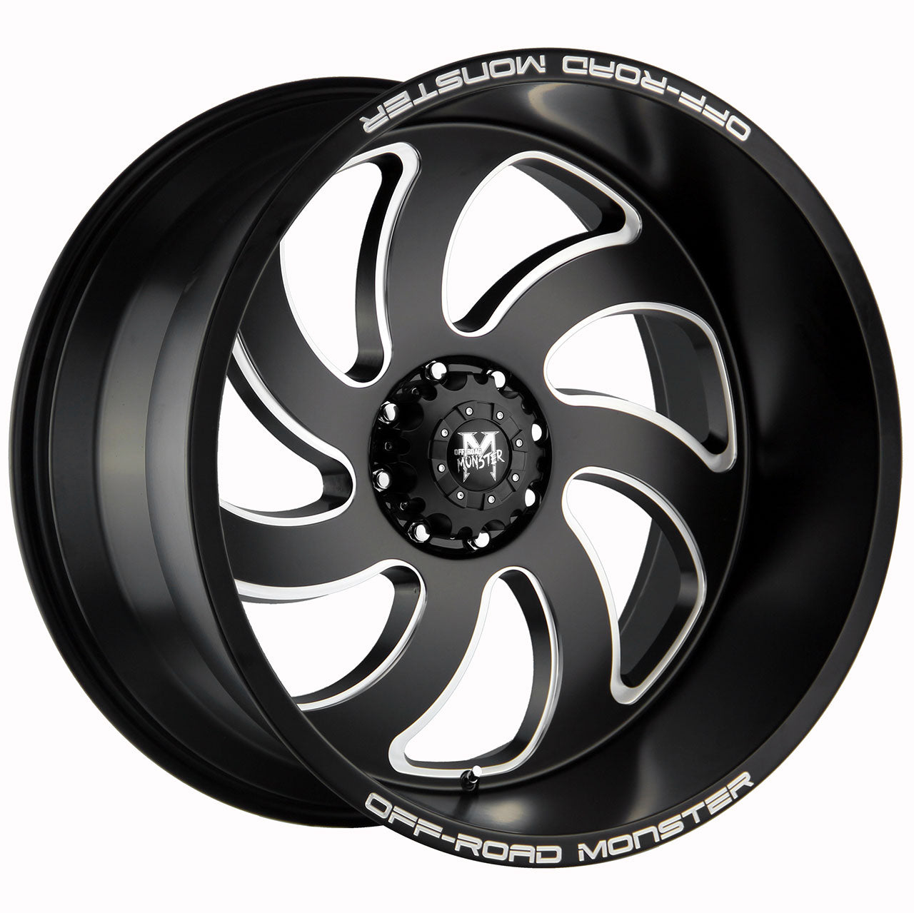 Off-Road Monster M07 20X10 -19mm Flat Black w/CNC Milled Windows – TFS ...