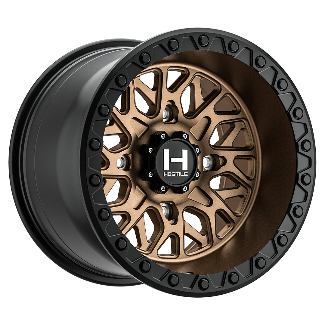 Hostile H133 GLAMIS UTV 15X7 13mm Matte Bronze w/Matte Black Lip Ring ...