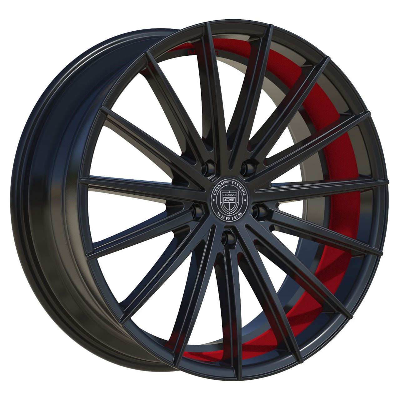 Lexani Pegasus 20x10 Gloss Black Red CNC Wheel — TFS Wheels