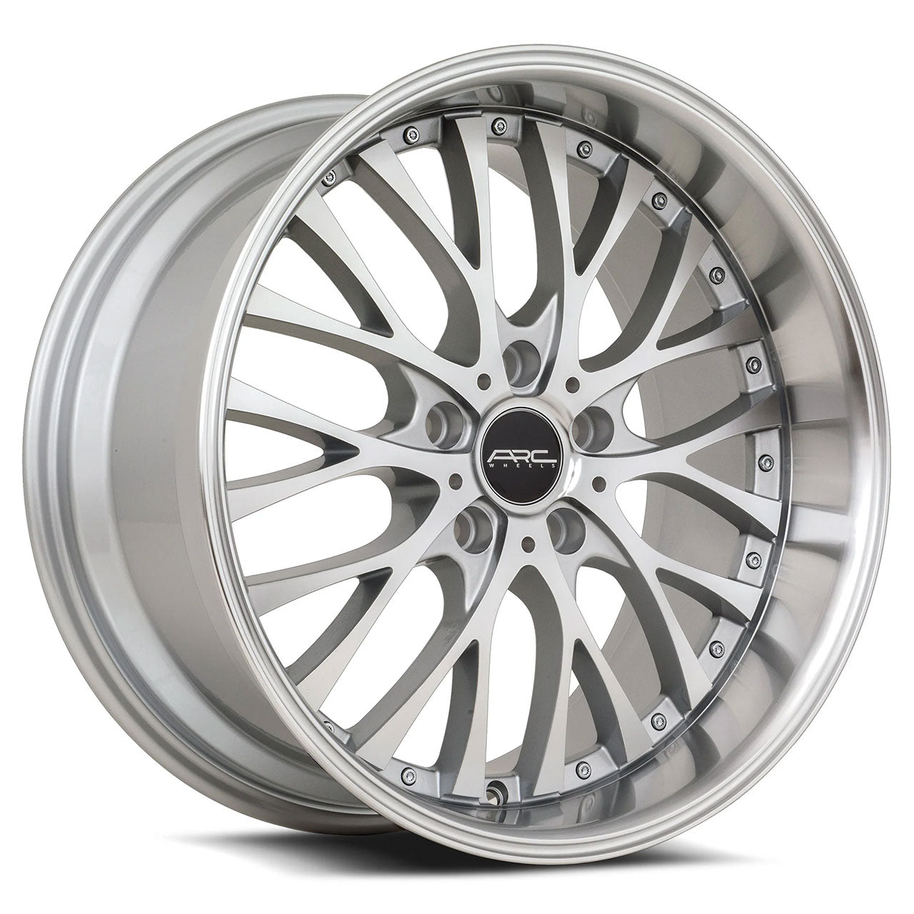 ARC AR6 18x9 Silver Machine Face Lip Chrome Rivet 35mm – TFS Wheels