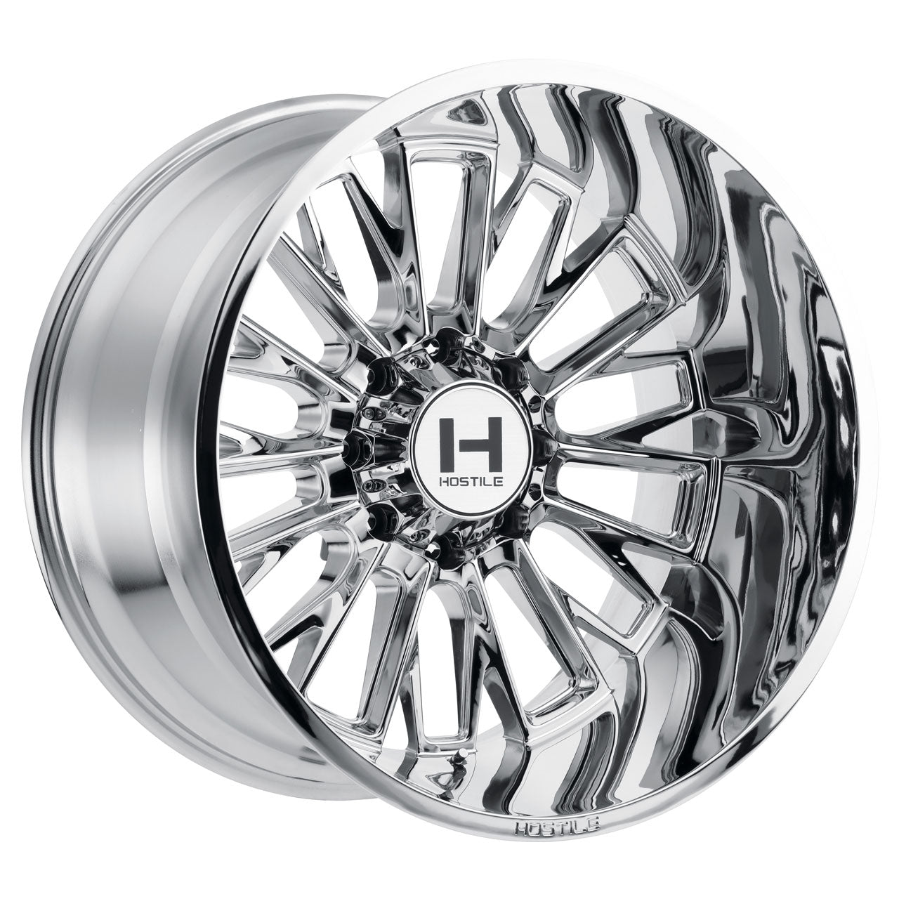 Hostile H114 FURY 24X14 -76mm Chrome – TFS Wheels