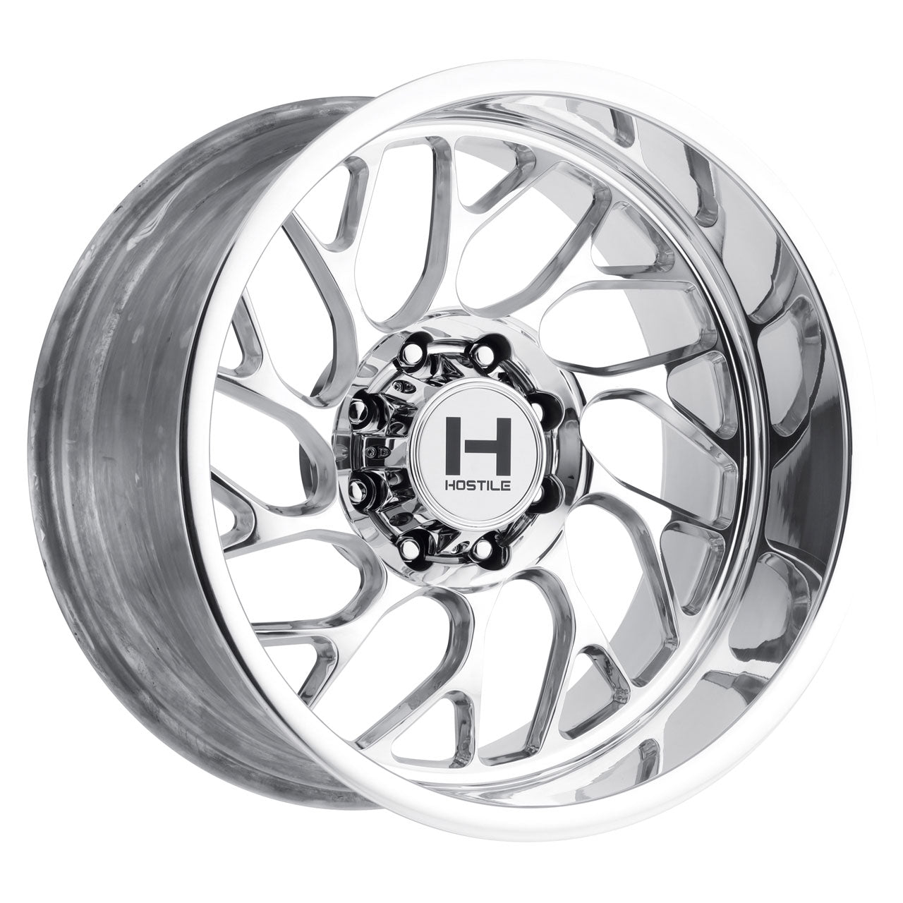 Hostile Forged HF02 SUPERBEAST 24X14 -76mm Polished – TFS Wheels
