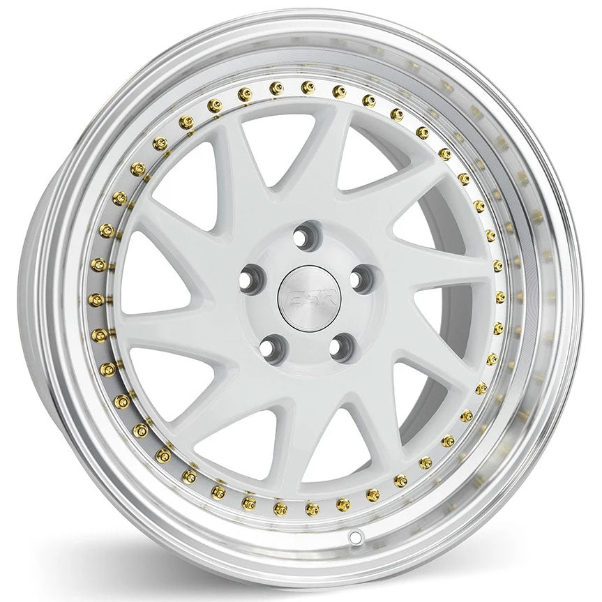 ESR SR09 18X9.5 35mm White w/Machined Lip – TFS Wheels