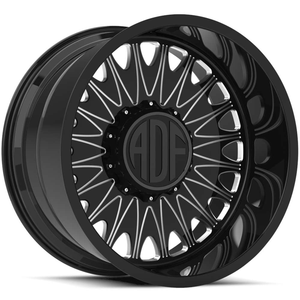 ADF Roulette SS 26x16 -101mm Gloss Black with Milled Spoke Accents ...