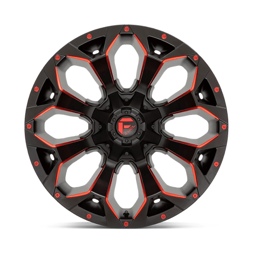 Fuel 1PC D787 Assault 20x9 20mm Matte Black Red Milled – TFS Wheels