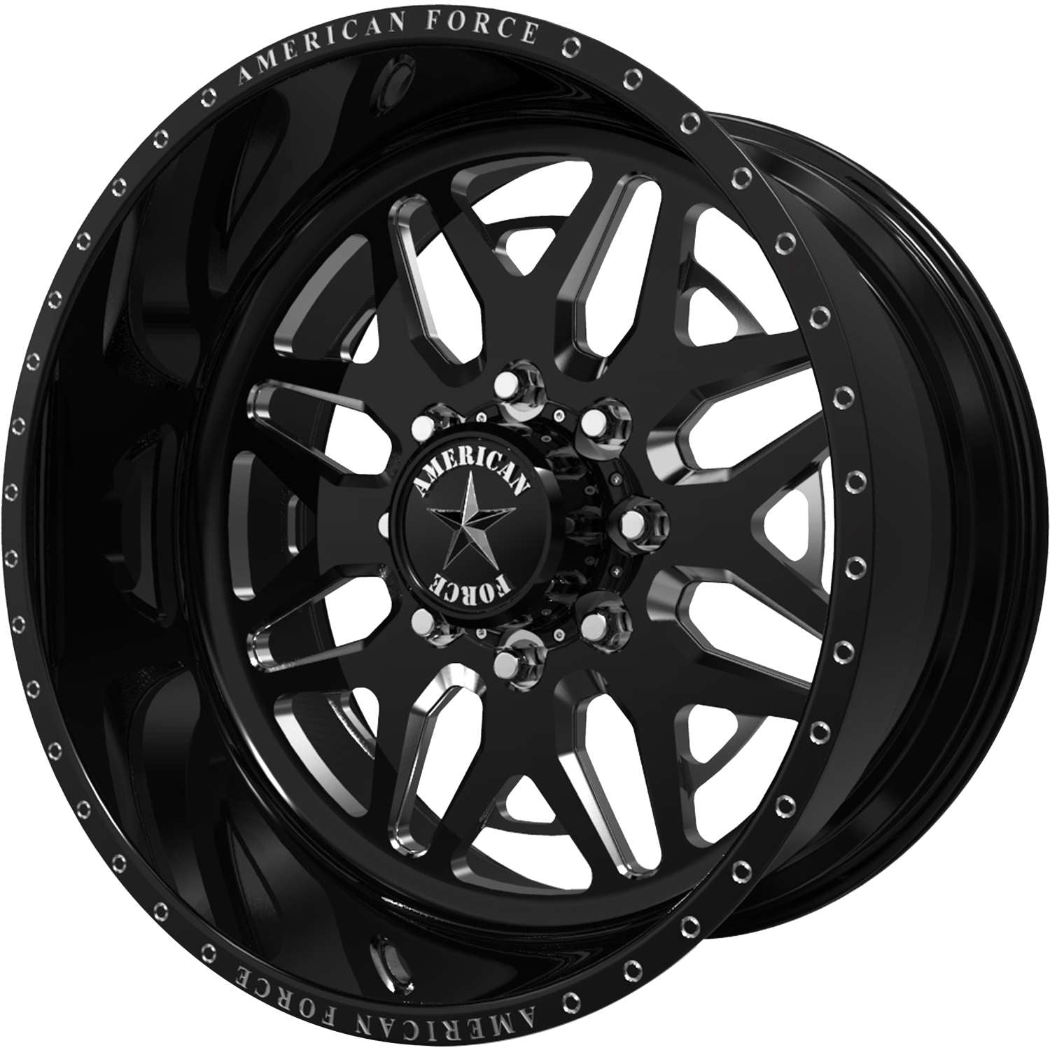 American Force Diablo SS H102 20x12 -40mm Black with Machined Spoke ...