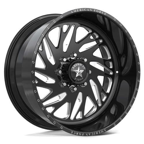 American Force Engage SS N53 26x12 -40mm Gloss Black with Milled Spoke ...