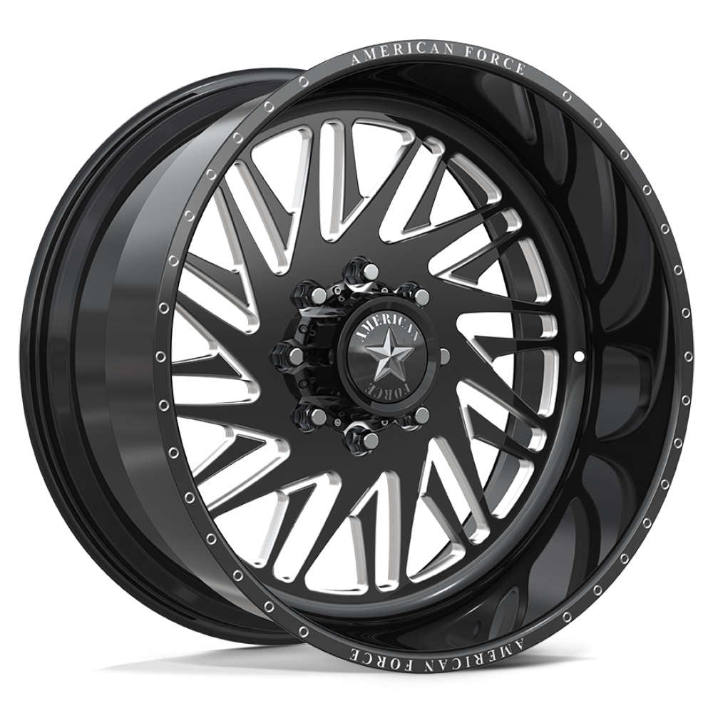 American Force Sentry SS N51 24x11 0mm Gloss Black with Milled Spoke ...