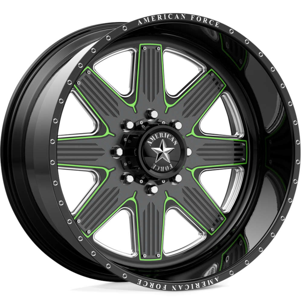 American Force Venom FP F201 22x11 0mm "Gloss Black with Milled Spoke ...