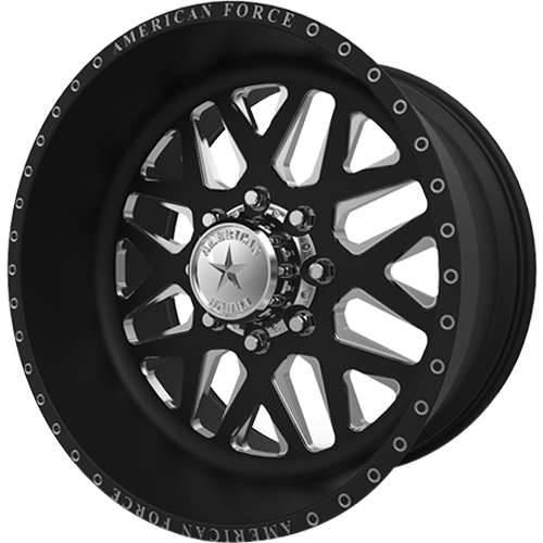 American Force Vibe SF G53 20x10 -25mm Satin Black with Machined Spoke ...