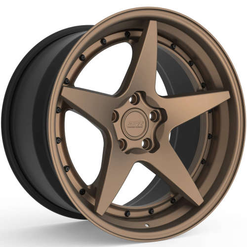ESR Forged ES5 20x9 +35mm Matte Bronze with a Step Lip and Matte Black ...