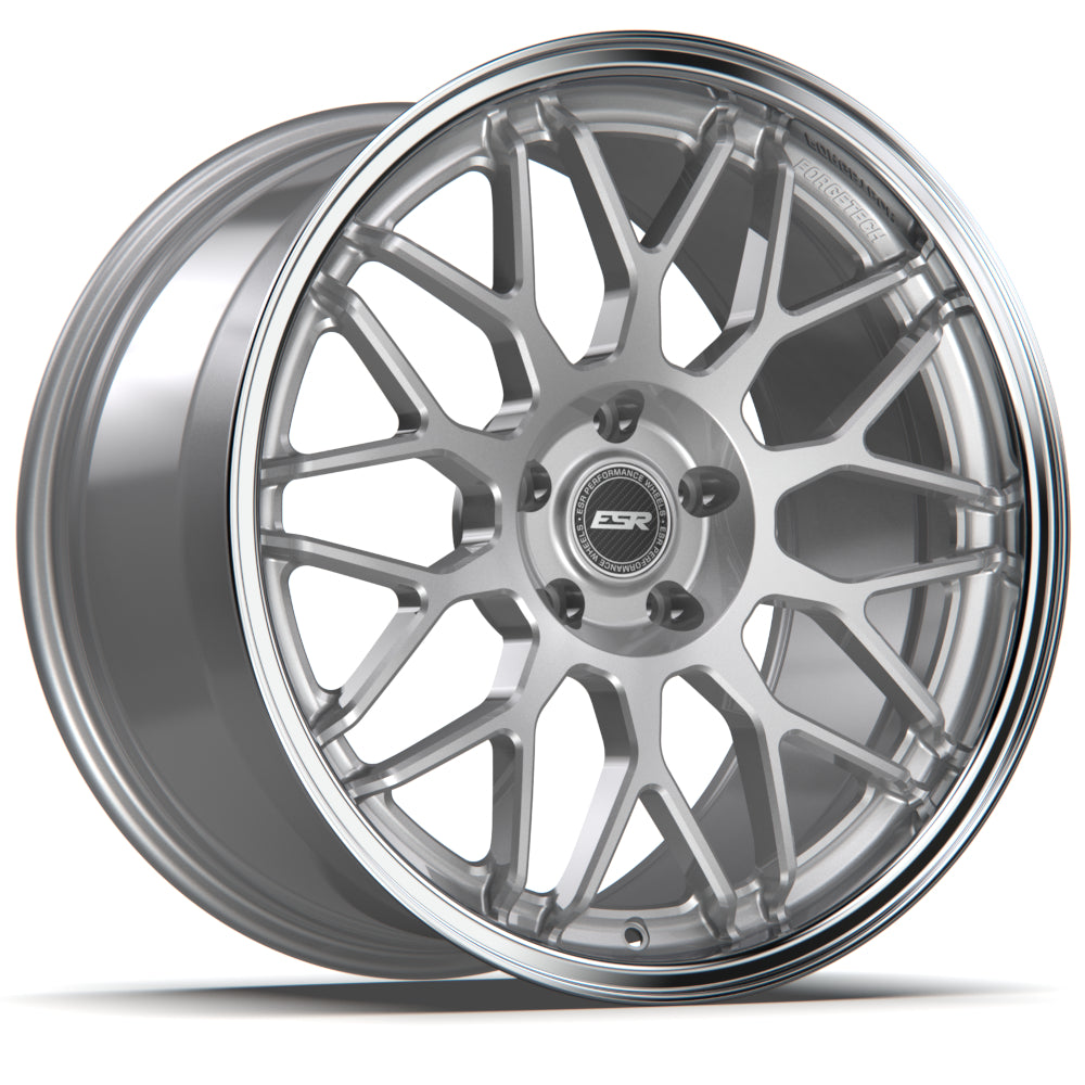 ESR AP1 18x8.5 +40mm Hypersilver with a Machined Lip – TFS Wheels