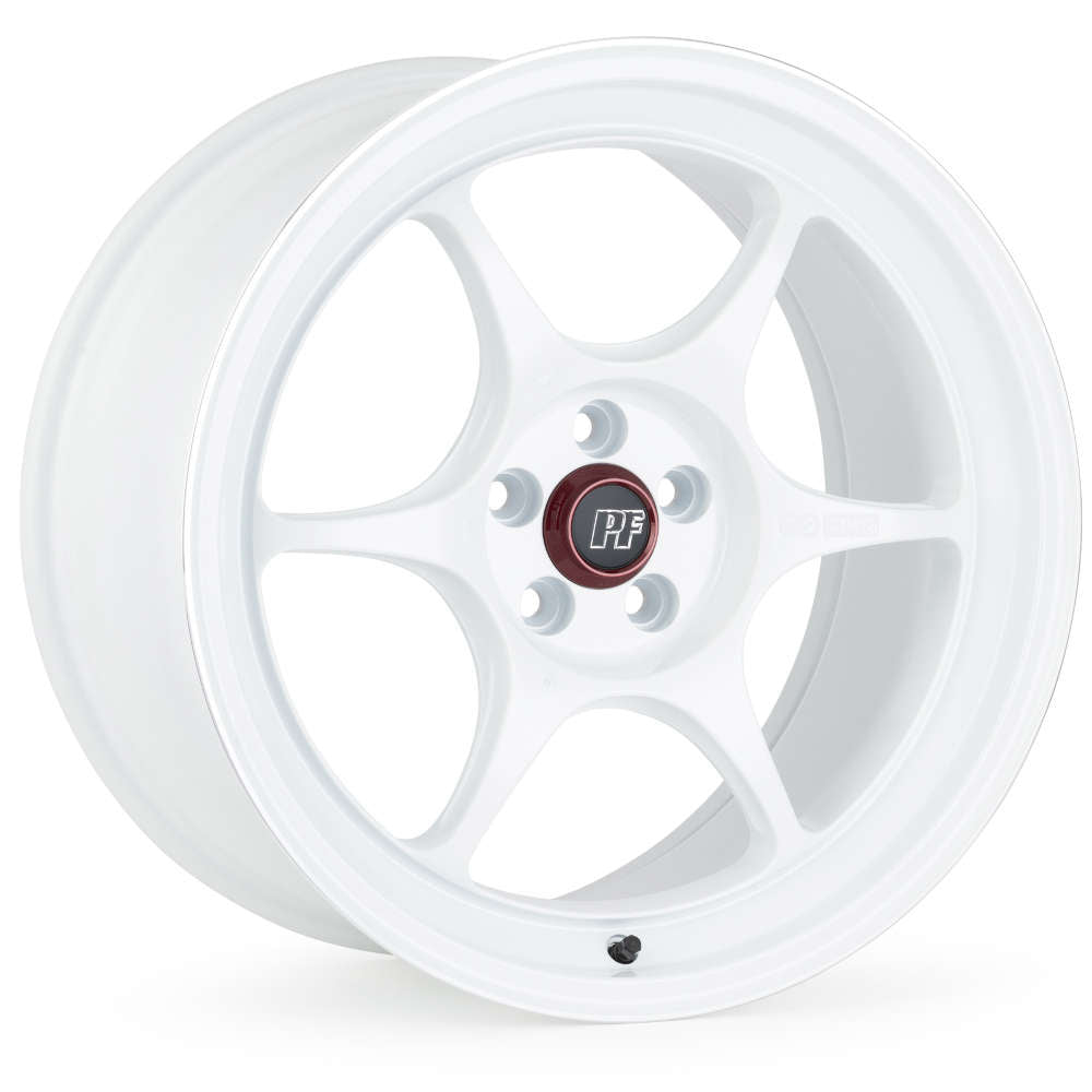 Enkei PF06 18x8 +50mm White with a Machined Lip Ring – TFS Wheels