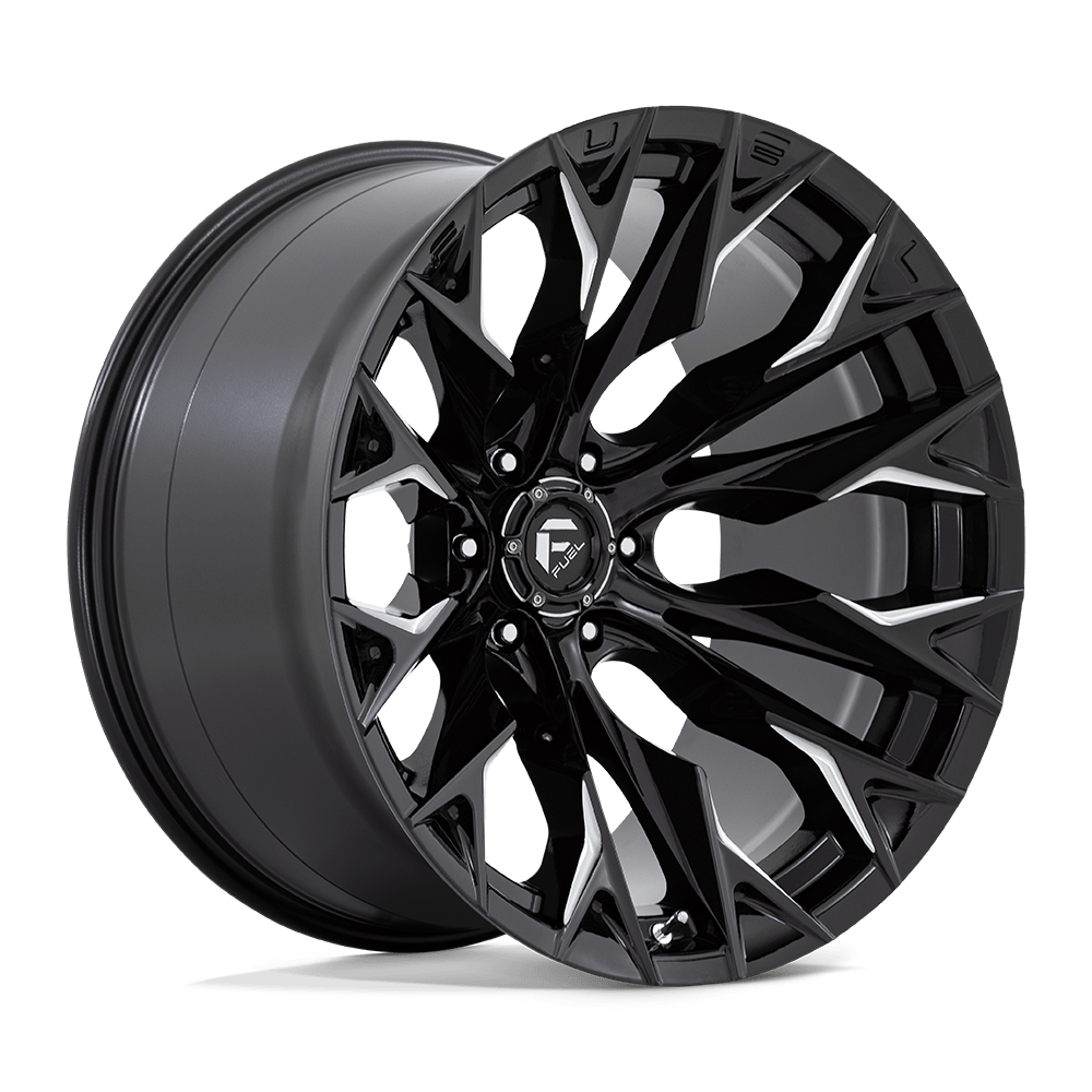 Fuel 1PC D803 Flame 22x12 -44mm Gloss Black Milled – TFS Wheels
