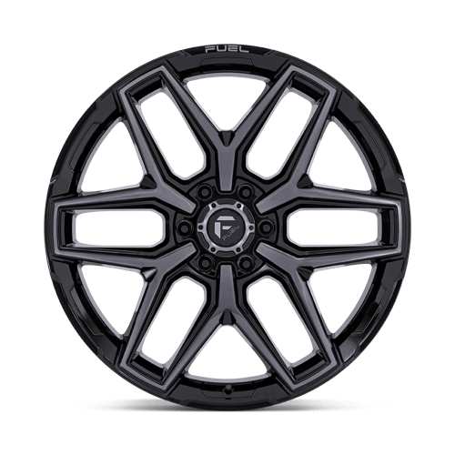 Fuel 1PC Flux 22x12 -44mm Gloss Black Brushed Face With Gray Tint – TFS ...