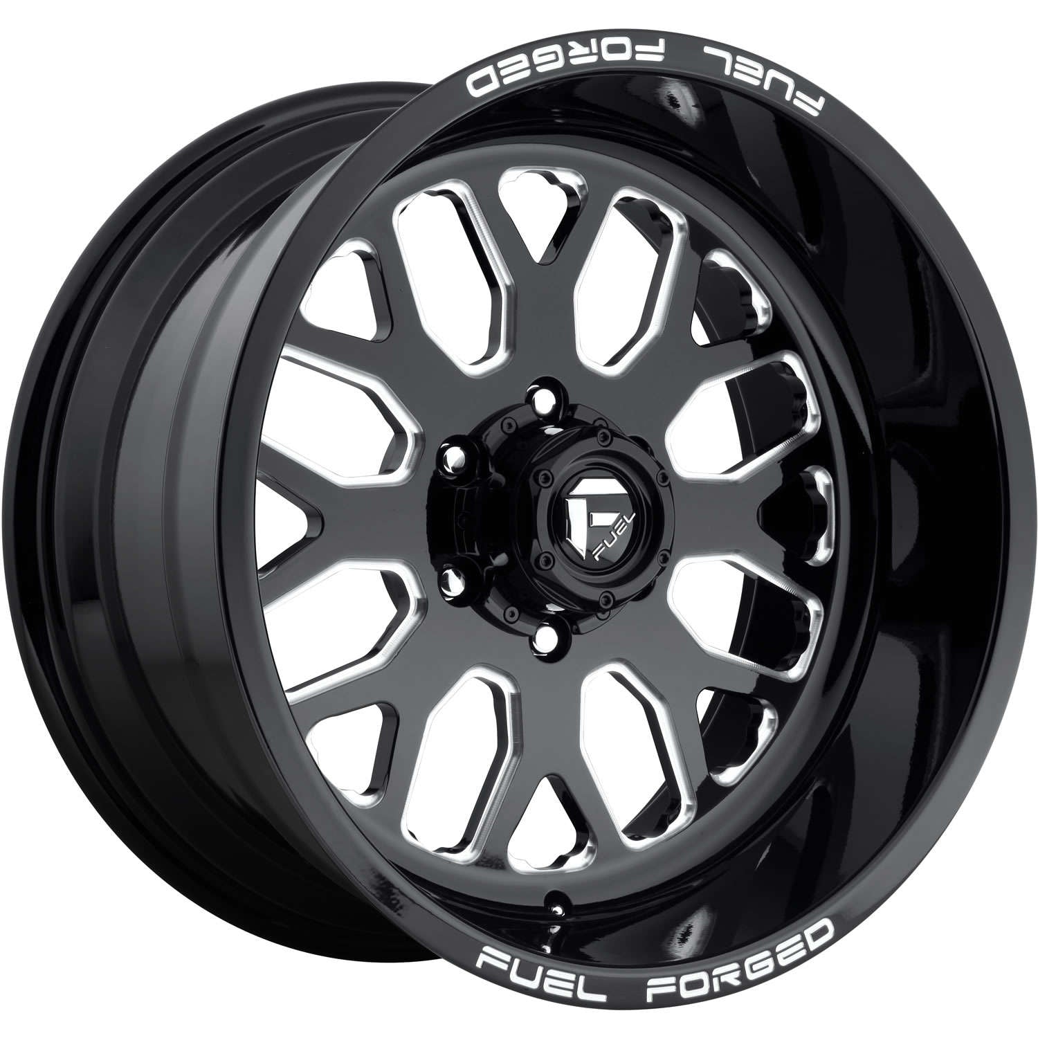 Fuel Forged FF19 20x10 -25mm Black with Milled Spoke Edges – TFS Wheels