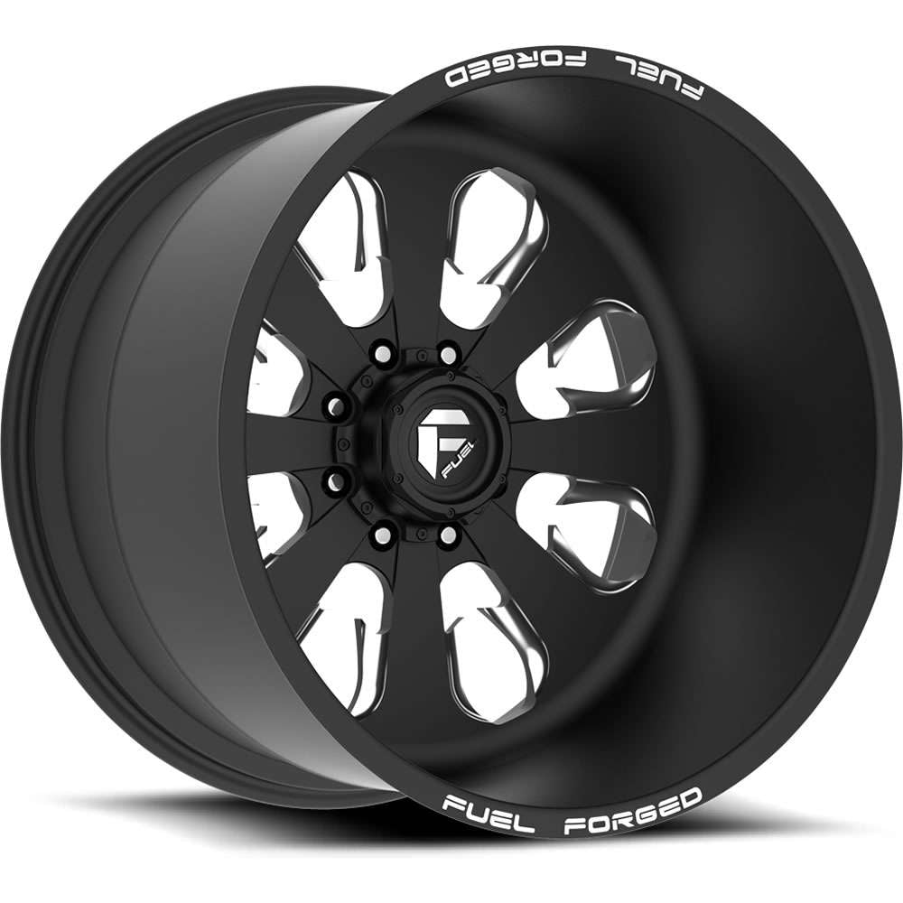 Fuel Forged FF24 24x14 -76mm Black with Milled Spoke Edges – TFS Wheels