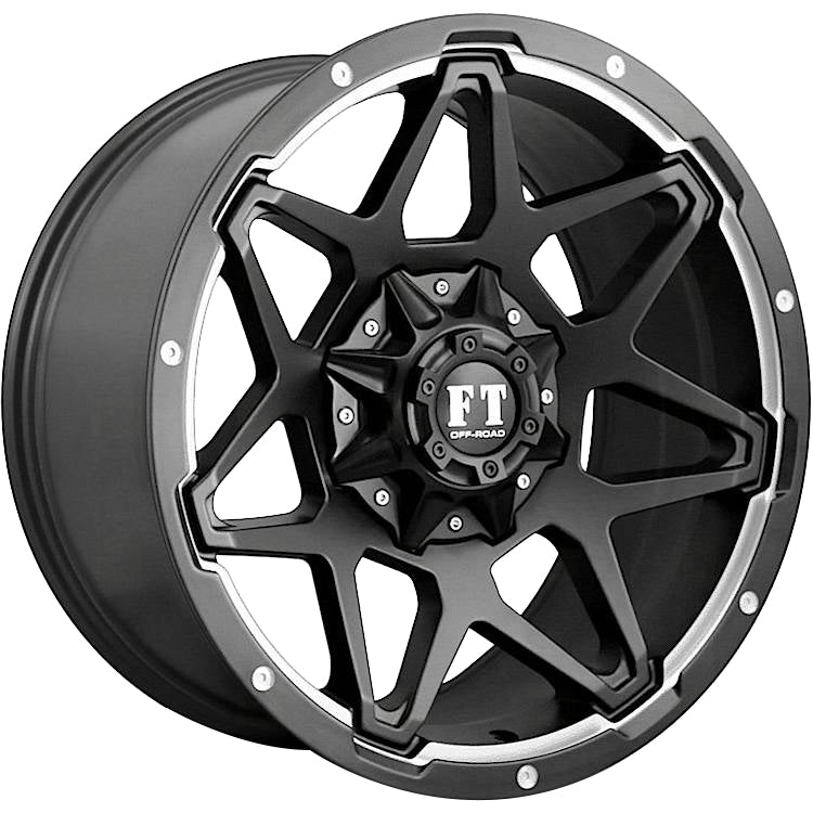 Full Throttle FT-4 20x10 0mm Satin Black with a Machined Undercut – TFS ...