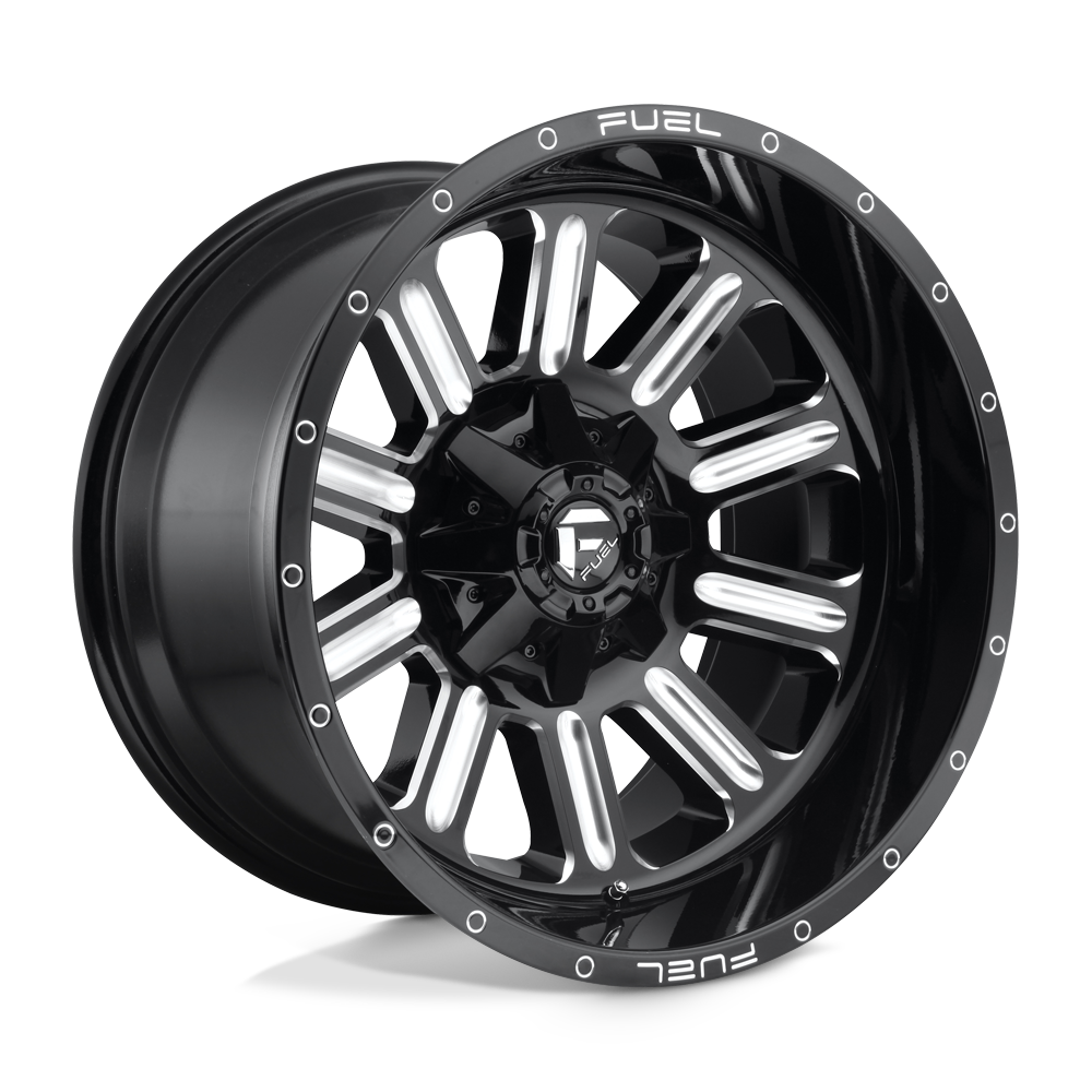 Fuel 1PC D620 Hardline 17x9 -12mm Gloss Black Milled – TFS Wheels
