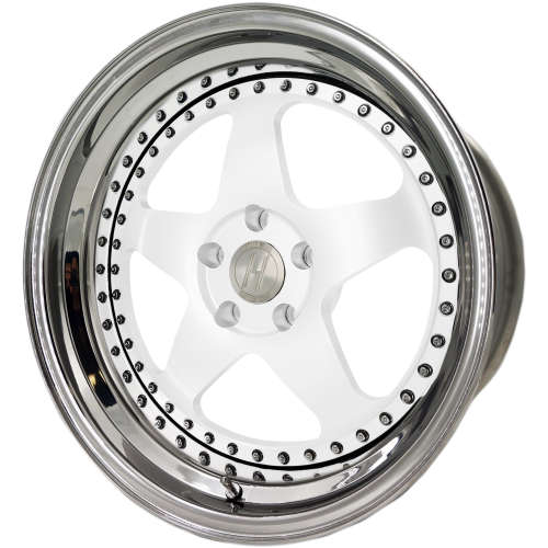 Heritage Imola 18x9.5 +12mm Gloss Arctic White with a Polished Lip ...