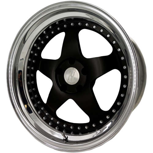 Heritage Imola 18x9.5 +45mm Gloss Midnight Black with a Polished Lip ...