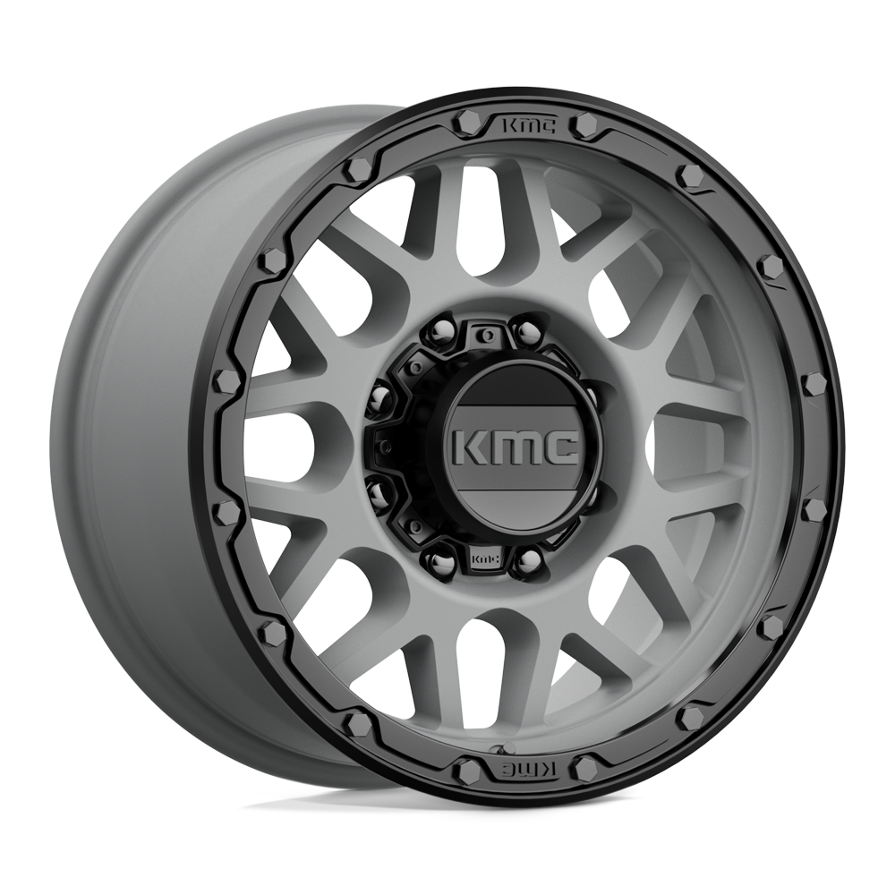 Kmc Km535 Grenade Off-Road 17x9 18mm Matte Gray Matte Black Lip – TFS ...