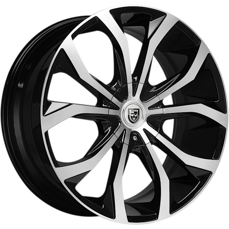 Lexani Lust 24x10 +40mm Gloss Black with Machined Spoke Faces – TFS Wheels