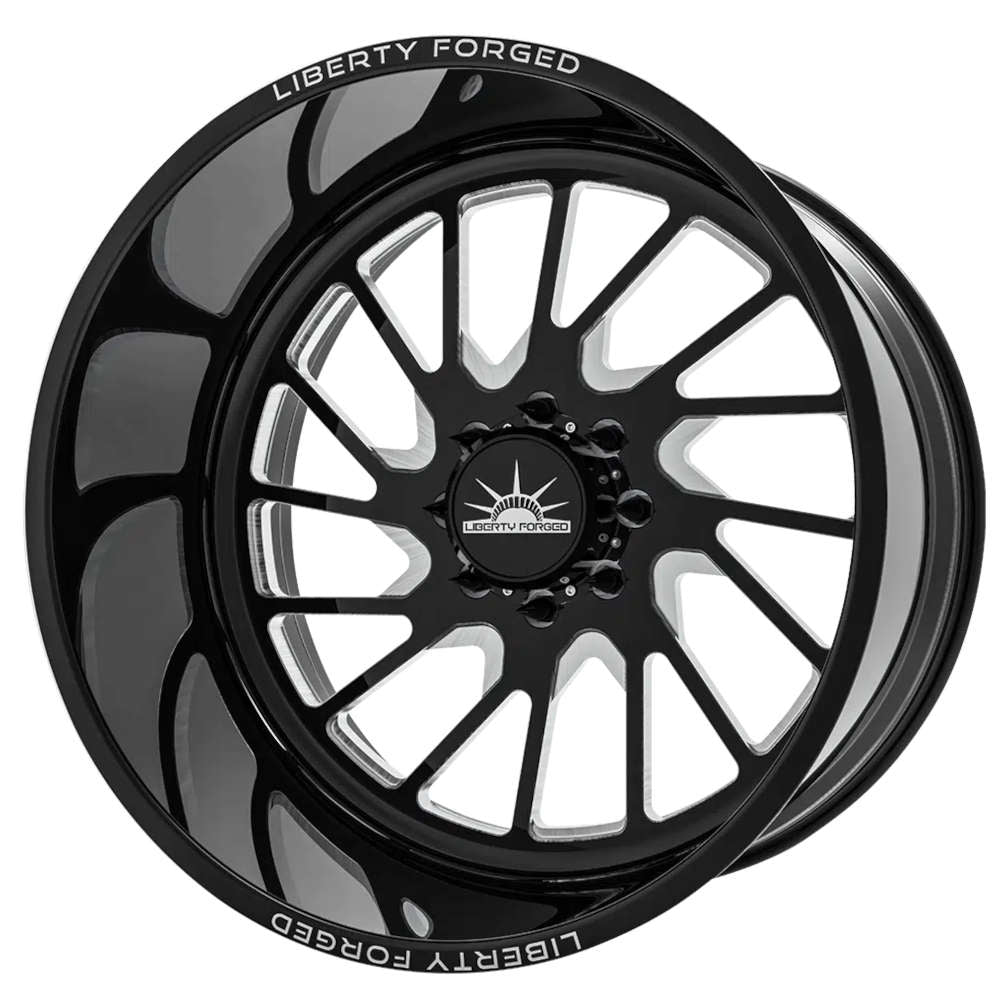 Liberty Forged LBTY02 Super Single 28x14 -76mm Gloss Black with Milled ...