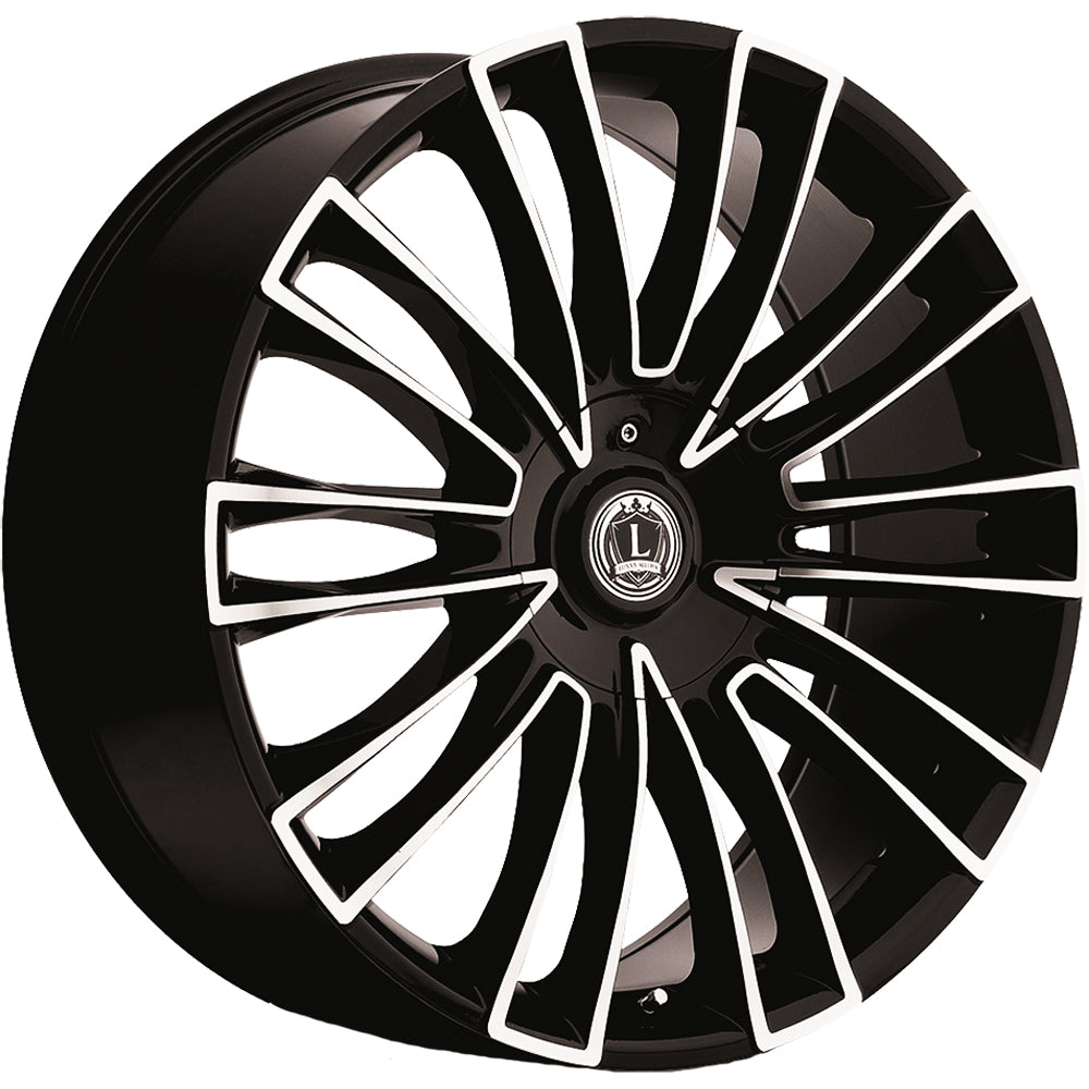 Luxxx Alloys LUX3 22x10 +35mm Black with Machined Spoke Edges – TFS Wheels