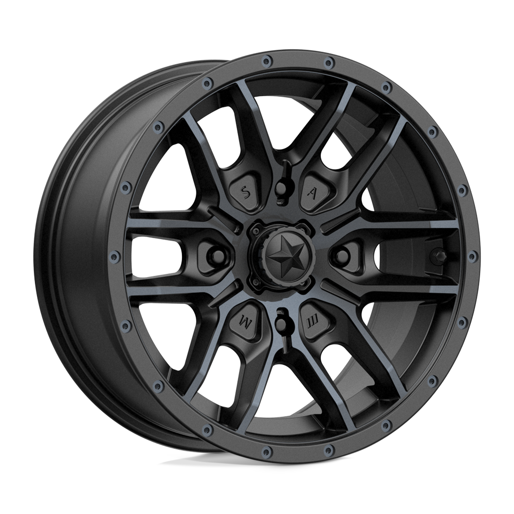 Msa Offroad Wheels M43 Fang 15x7 10mm Satin Black With Titanium Tint ...
