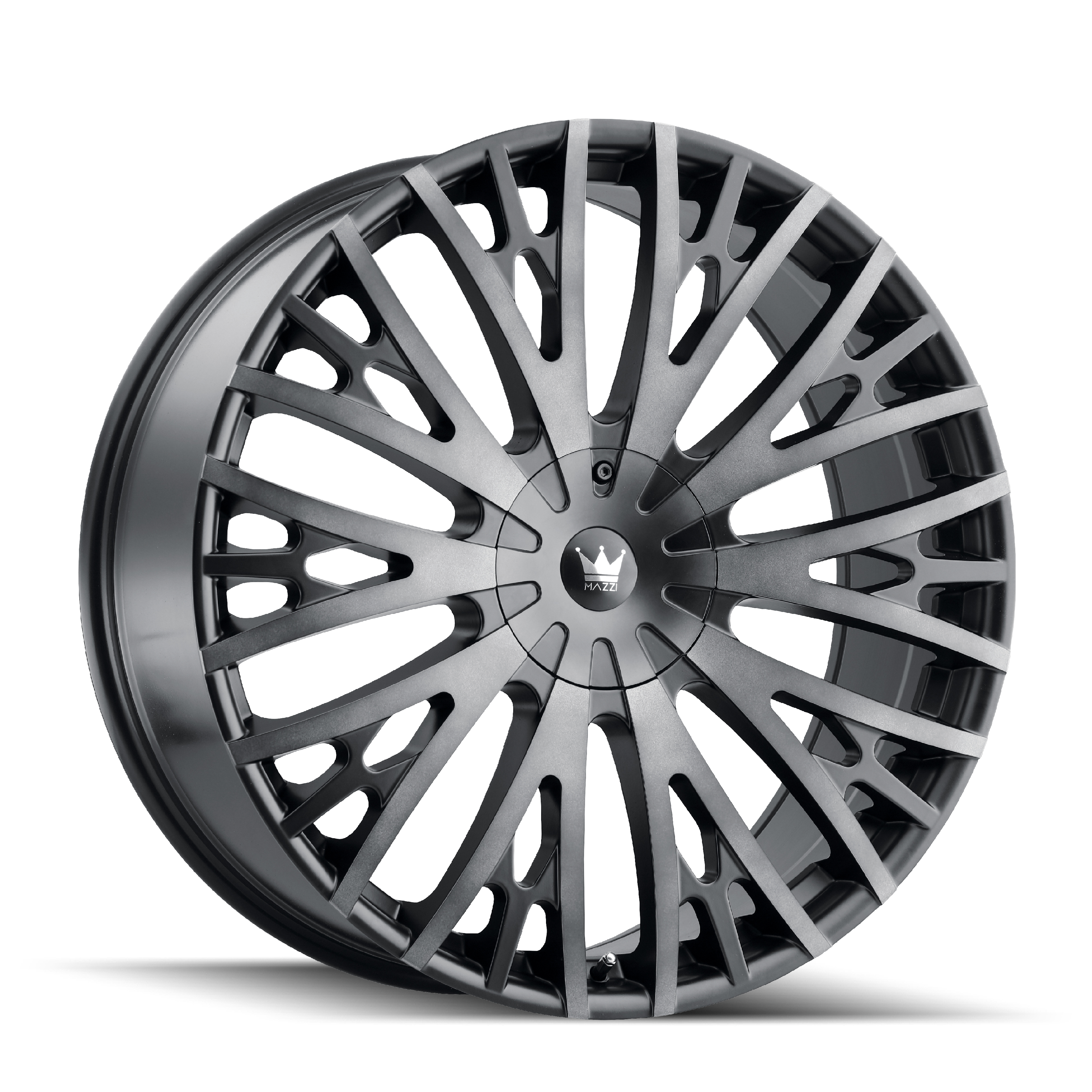 Mazzi TWIST TIE 373 22x9.5 Matte Black Machined with Dark 18mm – TFS Wheels