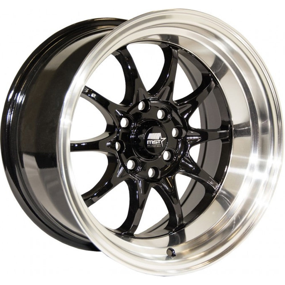 MST MT11 15x8 0mm Black with a Machined Lip – TFS Wheels