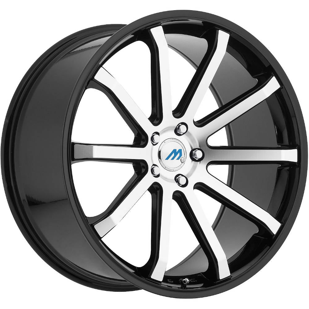 Mach ME10 20x8.5 +20mm Gloss Black with Machined Spoke Faces – TFS Wheels