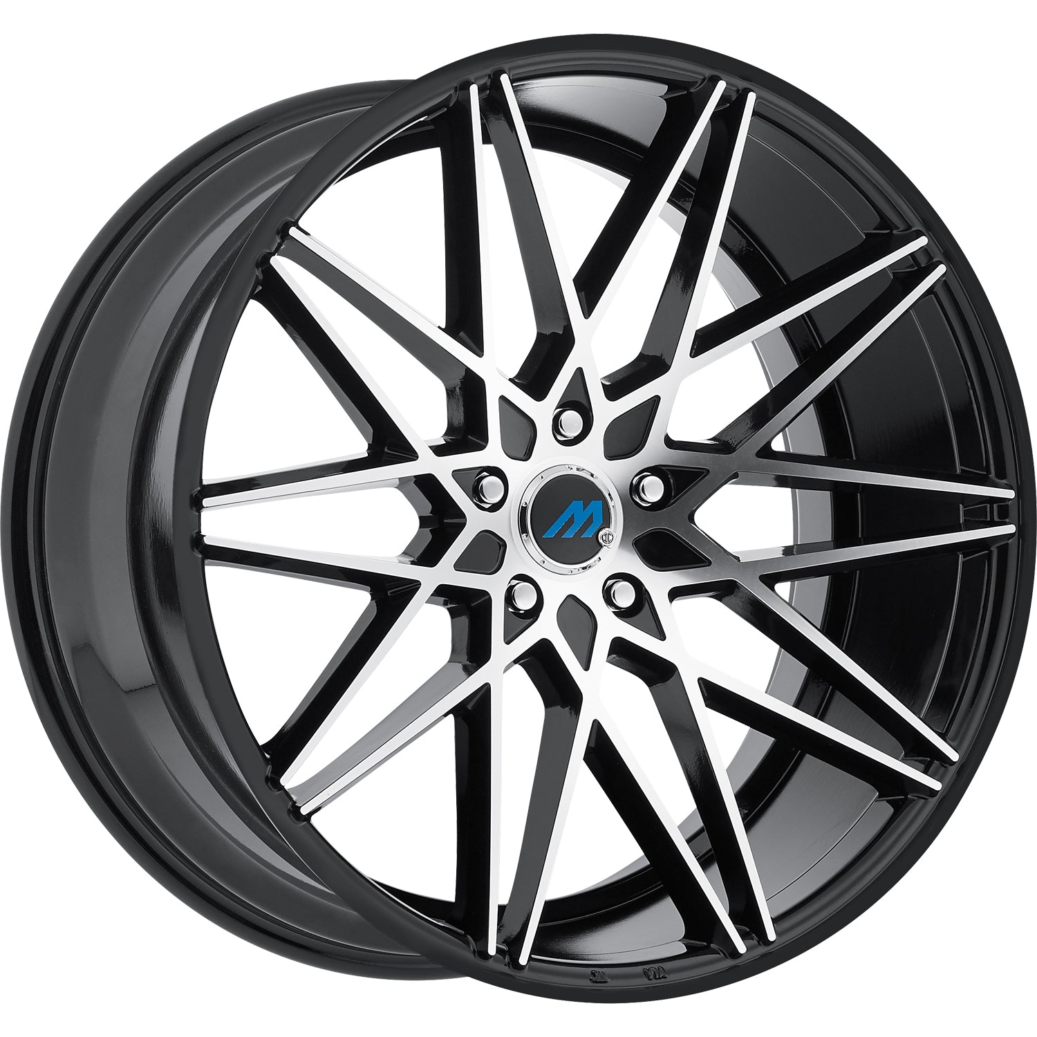 Mach ME20 20x10 +42mm Gloss Black with Machined Spoke Faces – TFS Wheels