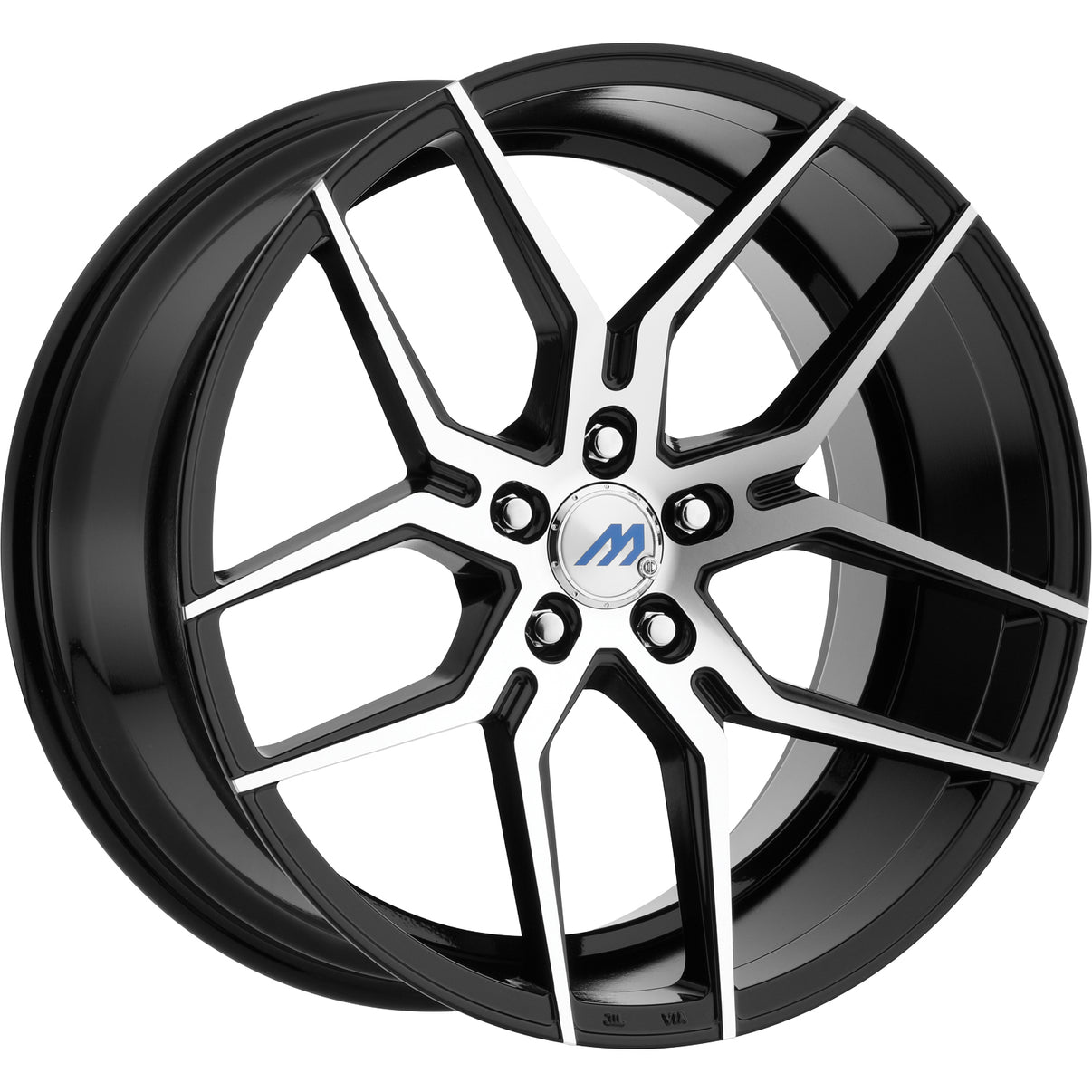 Mach ME4 18x8 +40mm Gloss Black with Machined Spoke Faces – TFS Wheels