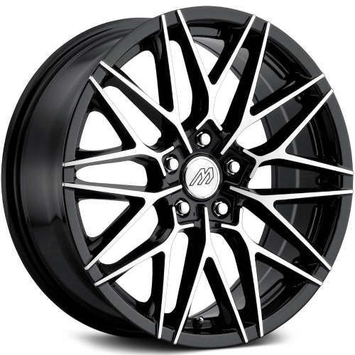 Mach MP40 18x8 +42mm Gloss Black with Machined Spoke Faces – TFS Wheels