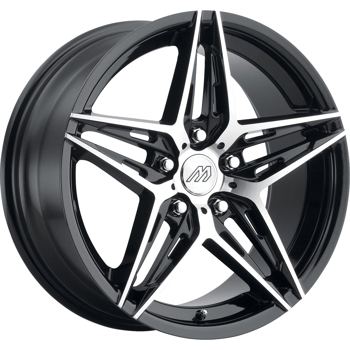 Mach MP56 18x8 +42mm Gloss Black with Machined Spoke Faces – TFS Wheels
