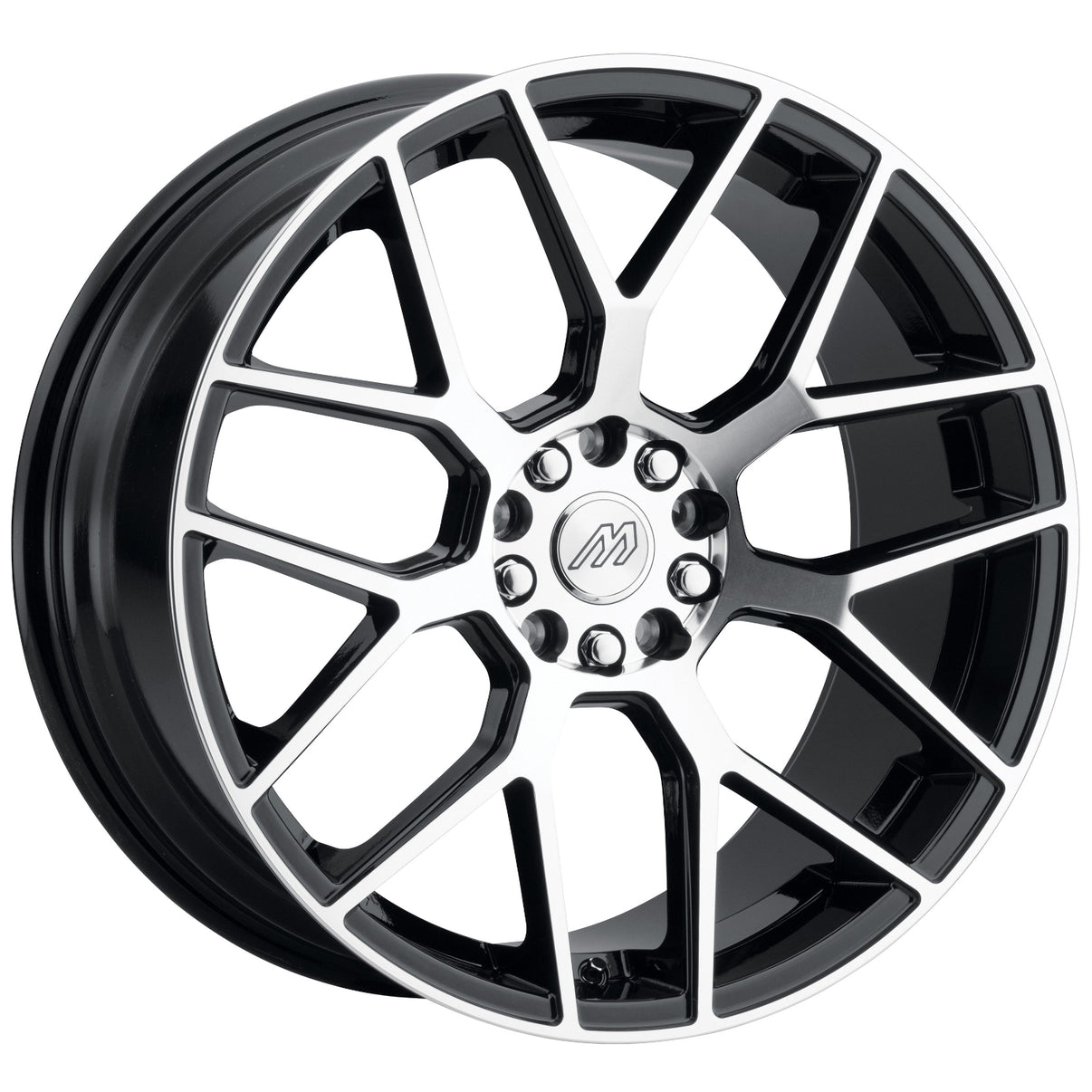Mach MP74 20x8.5 +35mm Gloss Black with Machined Spoke Faces – TFS Wheels