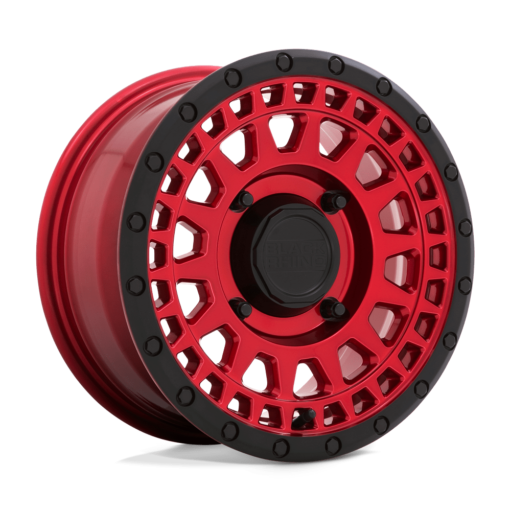 Black Rhino Powersports Parker UTV 14x7 36mm Candy Red With Black Lip ...