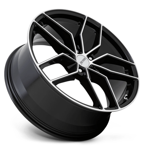 Petrol P5C 17x8 +40 Gloss Black Machined — TFS Wheels