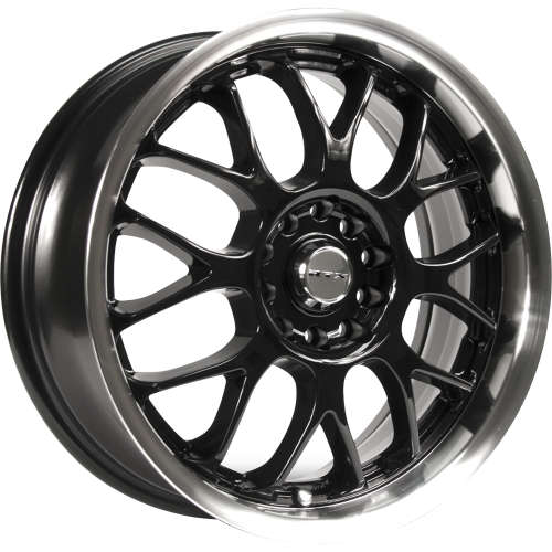 RTX Euro 17x7 +40mm Black with a Machined Lip – TFS Wheels