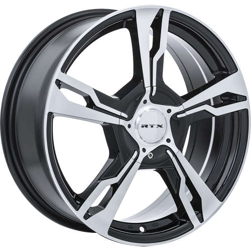 RTX Fighter 15x6 +42mm Black with Machined Spoke Faces and Outer Lip ...